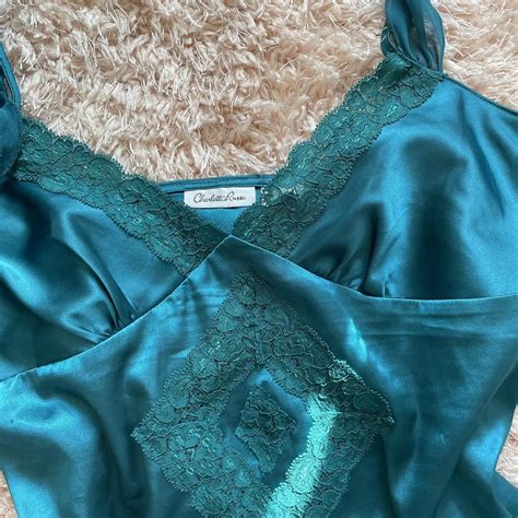 Vintage Charlotte Russe Satin Lace Cami Top Really Depop