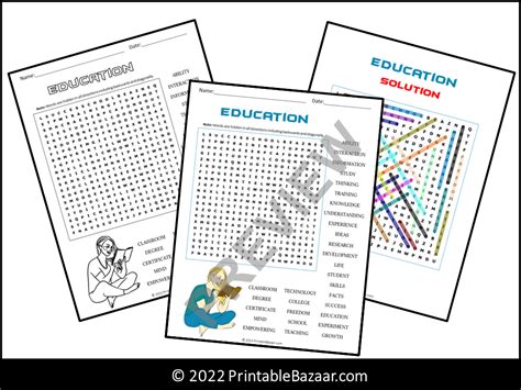 Education Word Search Puzzle Teaching Resources