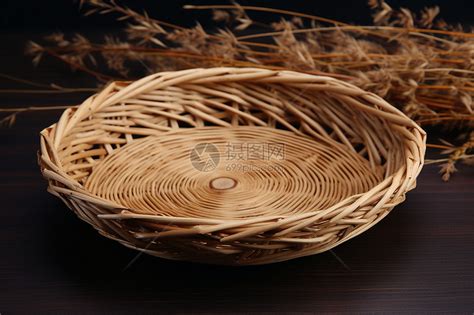 田园风格的柳条篮子高清图片下载 正版图片600728238 摄图网