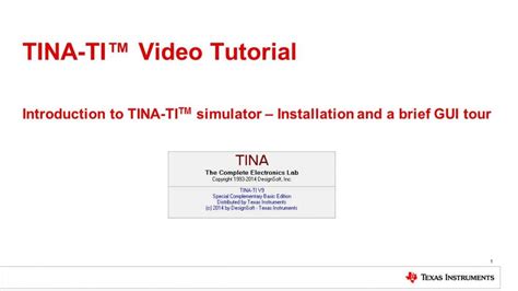 Introduction To Tina Titm Simulator Video