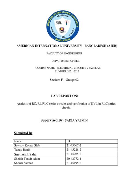 Lab Report 3 Ac Pdf Electrical Network Computer Engineering