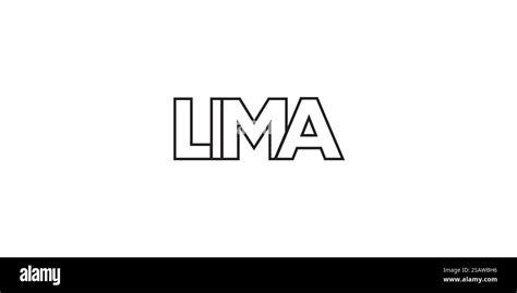 Lima In The Peru Emblem For Print And Web Design Features Geometric