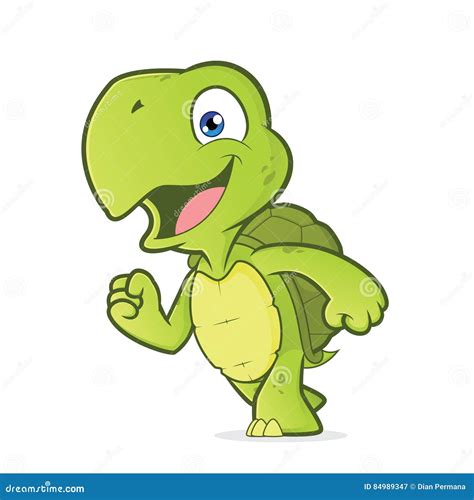 Smiling Running Turtle Stock Vector Illustration Of Fitness 84989347