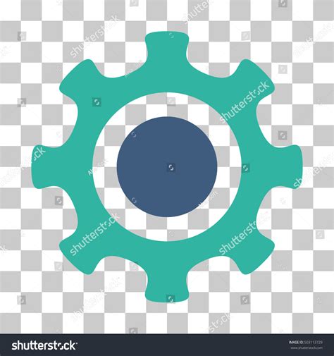 Cobalt Cyan Cogwheel Interface Toolbar Icon Stock Vector Royalty Free