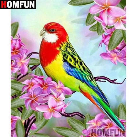5d Diamond Painting Blue Bird In The Flowers Kit Bonanza Marketplace