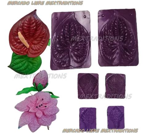 Moldes Para Flores Foamy Fomi Fomy Anturio 3 Pares Moldes Mercadolibre