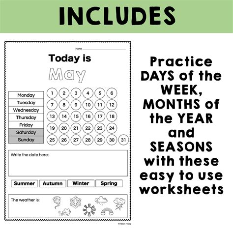 Free Calendar Months And Days Worksheet Download Free Calendar Months