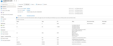 azure dns records not propagating stack overflow