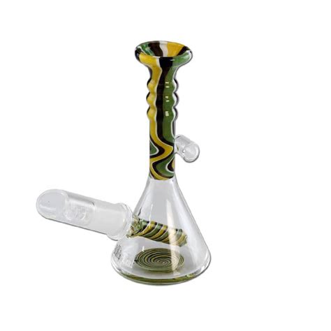 Stiklinė Vandens Pypkė Black Leaf Mini Green 11cm