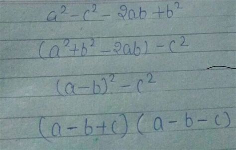 factorise a square-c square-2ab + b square this question is from maths ...