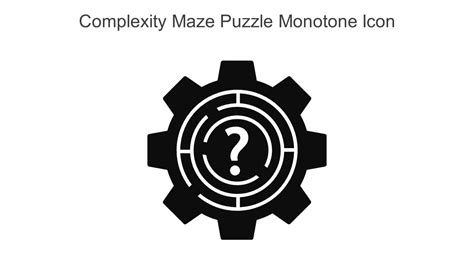 complexity maze puzzle monotone icon in powerpoint pptx png and
