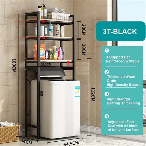Buy Heavy Duty Metal 3 Tier Over Washing Machine Storage Rack Shelf
