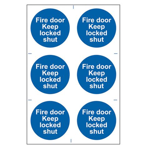 Fire Door Keep Locked Shut Pvc 200mm X 300mm