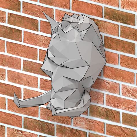 Head Trophy Of Boar 3d Papercraft Model Free Printable Papercraft Templates