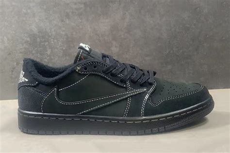 Ts X Jordan 1 Low Og Triple Black