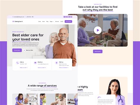 ElderlyCare X Website Page Template For Webflow