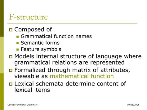 Ppt Lexical Functional Grammar Powerpoint Presentation Free Download