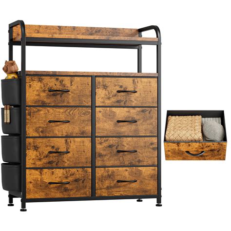 Lulive 8 Drawer Dresser For Bedroom Chest Of Drawers Fabric Dressers