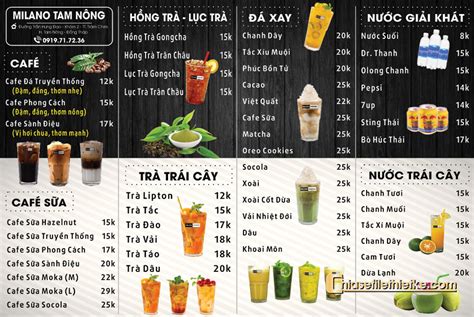 File Corel Thiết Kế Menu Cho Quán Cafe Trà Sữa Ăn Vặt Mới Cập Nhật 014