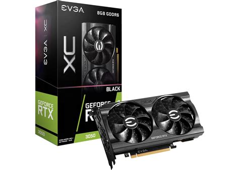 NVIDIA EVGA GeForce RTX 3050 XC BLACK GAMING 8G Graphics Card 08G-P5 ...