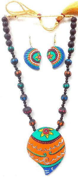 Non Polished Impressive Terracotta Necklace Sets Packaging Type