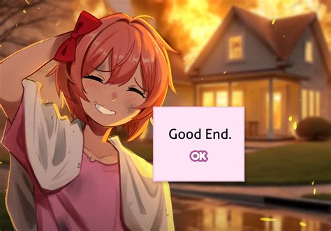 Sayori Doki Doki Literature Club Drawn By Khyle Danbooru