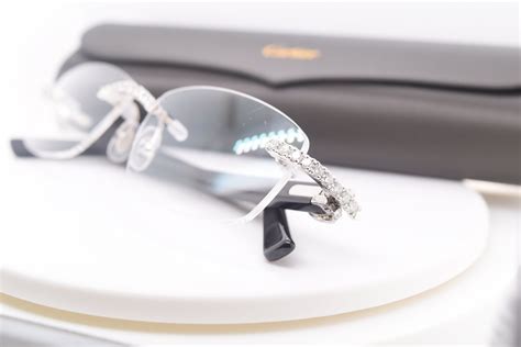 350ct Bust Down Cartier Glasses Custom Diamond Cartier Frames Etsy
