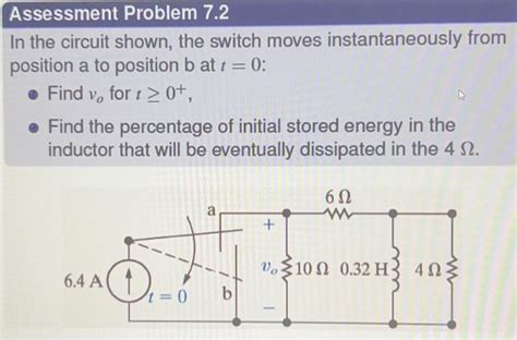 Solved In the circuit shown, the switch moves | Chegg.com