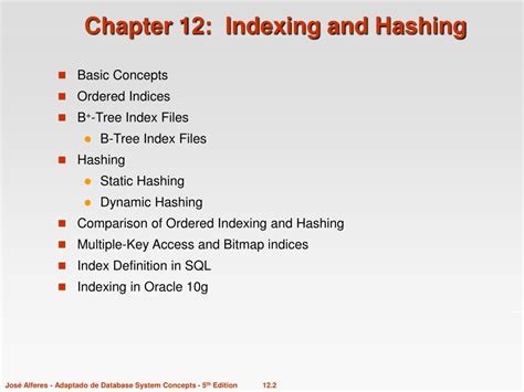 ppt chapter 12 indexing and hashing powerpoint presentation free