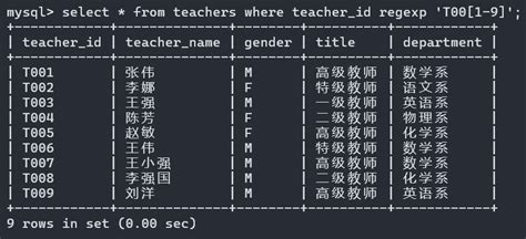 Mysql零基础教程10—正则表达式搜索（下） Ew帮帮网