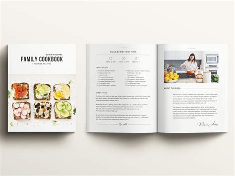 Editable Cookbook Template Colorful Cookbook PDF Template Family Recipes Ebook Template