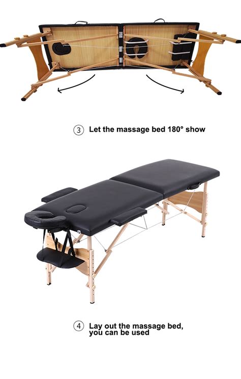 Factory Wholesale Cheap Wooden Foldable Massage Bed Portable Beauty