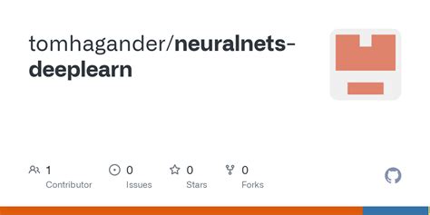GitHub Tomhagander Neuralnets Deeplearn