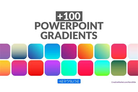 100 Powerpoint Editable Gradients Presentation Templates ~ Creative