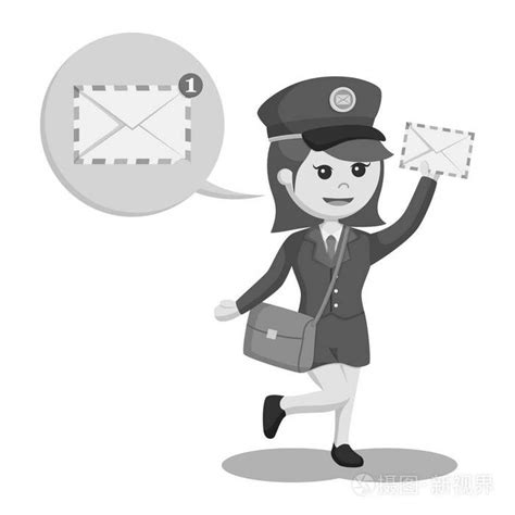女邮递员简笔画 图库 五毛网