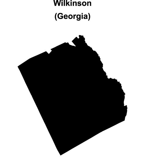 Wilkinson County Georgia Blank Outline Map 46720502 Vector Art At Vecteezy