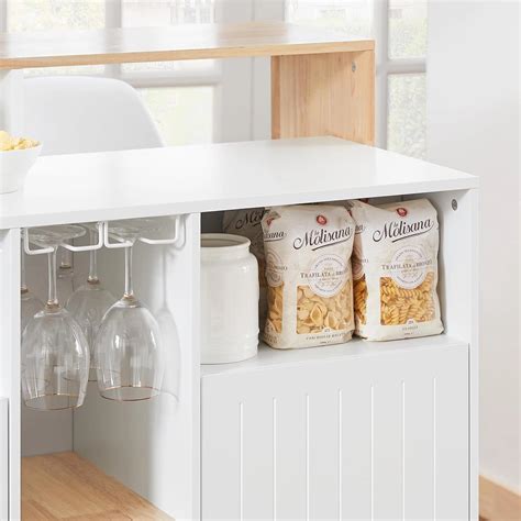 Sobuy Kücheninsel Küchenschrank Kommode Sideboard Buffet Knl07 Wn