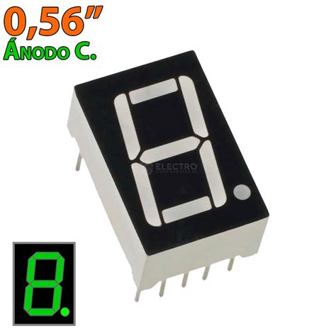 Display Segmentos Led Verde Anodo Comun Mm Pulgadas