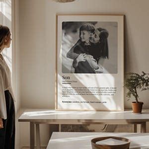 Personalised Son Definition Printable Wall Art Digital Download Custom