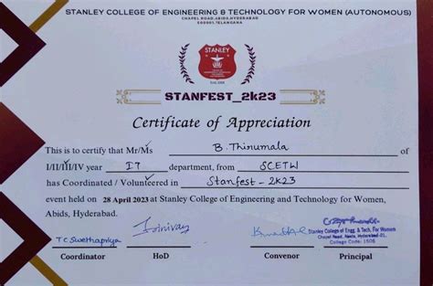 Thirumala Borra On Linkedin Event Stanleycollegeofengineering Stanfest2k23