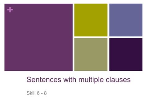 sentences with multiple clauses pptx