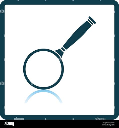 Magnifier Icon. Square Shadow Reflection Design. Vector Illustration Stock Vector Image & Art ...