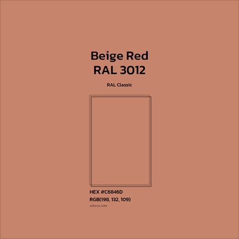 Ral 3012 Beige Red Complementary Or Opposite Color Name And Code C6846d