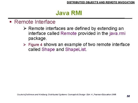 Distributed Objects And Remote Invocation From Chapter