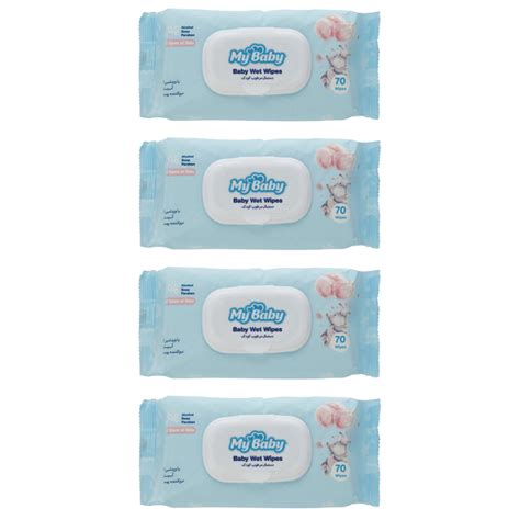 قیمت و خرید دستمال مرطوب کودک مای بیبی مدل Normal چهار بسته 70 عددی