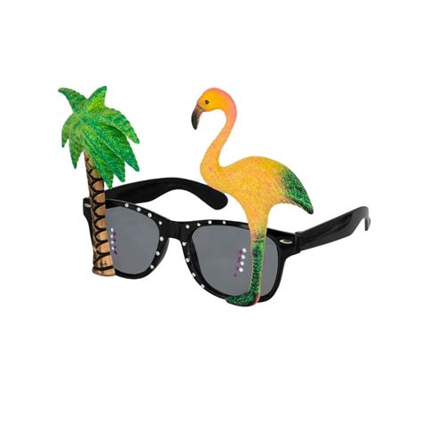 Okulary Imprezowe Brokatowe Tropiki Palma Flaming Sklep Moje Party