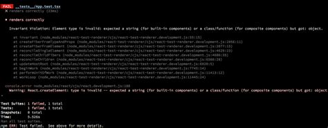 Jestjs Error Jest Warning Reactcreateelement Type Is Invalid Stack Overflow
