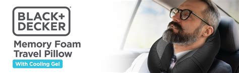 Black Decker Cooling Gel Memory Foam Neck Pillow Travel