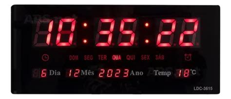 Reloj De Pared Led Digital Grande Con Fecha Año Y Temperatura