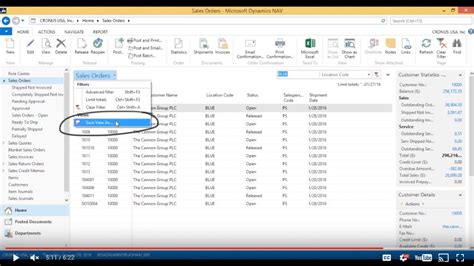 Filter And Tailor List Views In Microsoft Dynamics NAV